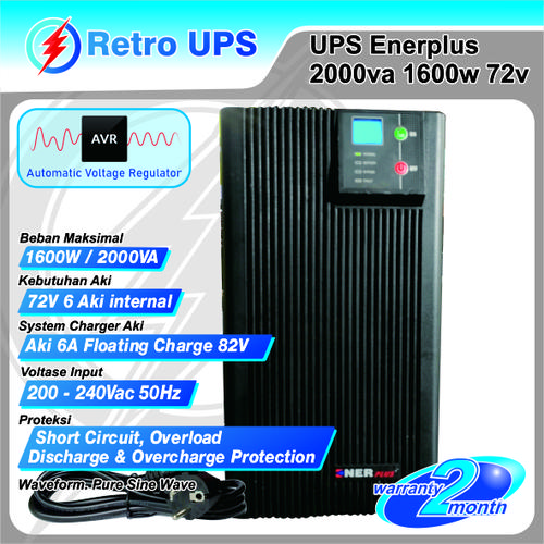 Promo UPS Enerplus 2000va 1600w 72v Bergaransi - Dengan Baterai - Kab ...