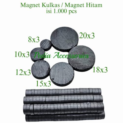Jual Magnet koin magnet hitam magnet kulkas Magnet Ferrite Bulat Koin ...