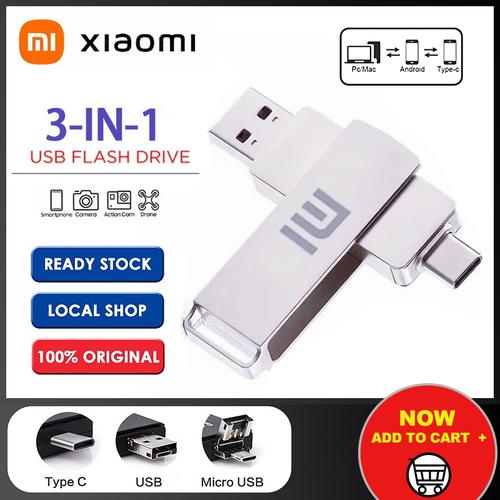 Promo XIAOMI Flash Disk 3in1 Drive Type-c+USB+Micro USB OTG 512gb/1tb ...