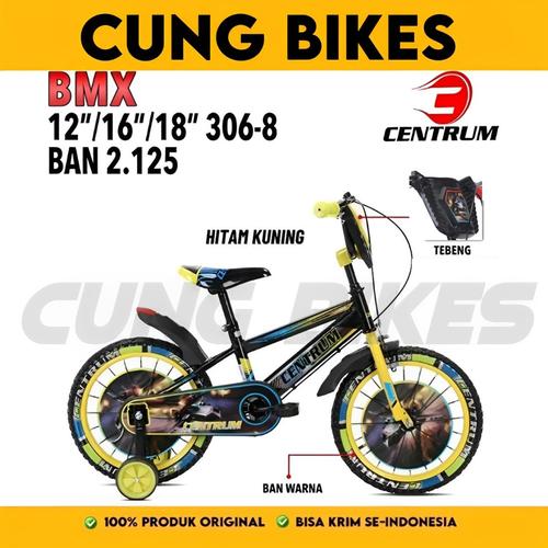 Jual Sepeda Anak Laki BMX Ukuran 12 16 18 Inch CENTRUM 306-8 Aero Sport Tameng Musik dan lampu ...