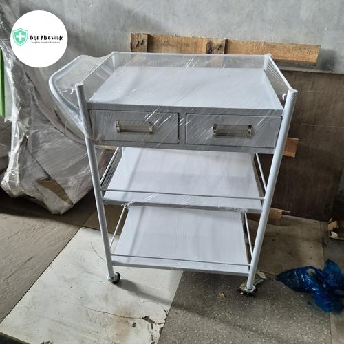 Jual Trolley Instrumen 3 Susun 2 Laci Besi | Troli 3 Rak 2 Laci Besi ...