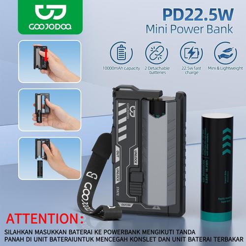 Promo GOOJODOQ Portable Power Bank 10000Mah 22.5w Dual Battery Mecha ...