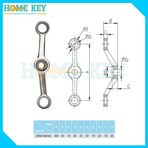 Jual Spider Fitting 2 Kaki Lurus Kinlong 220A2 - CF8 - SS304 Padat ...