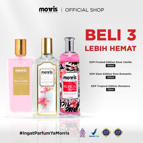 Promo MORRIS PARFUM EDP FROSTED ROSE VANILLA X GLAM PURE ROMANTIC X ...