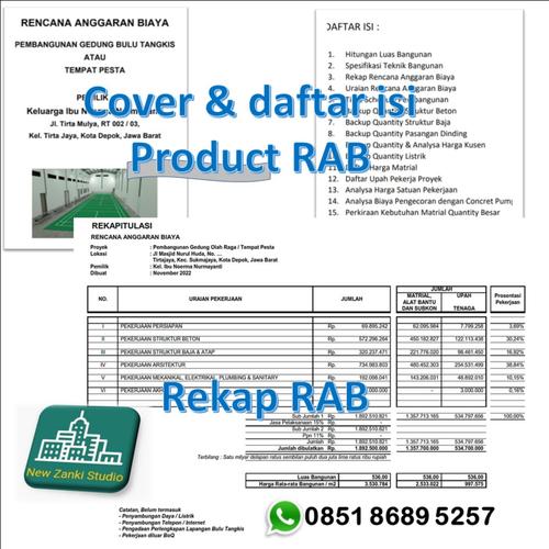 Jual RAB Estimasi Struktur Baja || RAB Gudang - Kab. Bogor - New Zanki ...