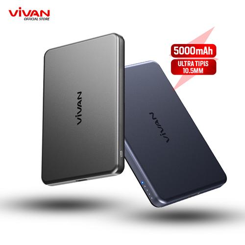 Promo VIVAN Ultra Thin Powerbank VPB-W05 Wireless Powerbank 5000mAh ...