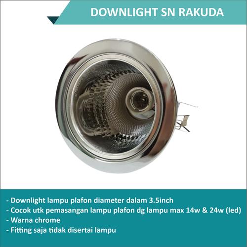 Jual Downlight SN Rakuda / Rakuda Downlight Silver / Fitting Lampu Downlight - 3,5 Inch - Kota ...