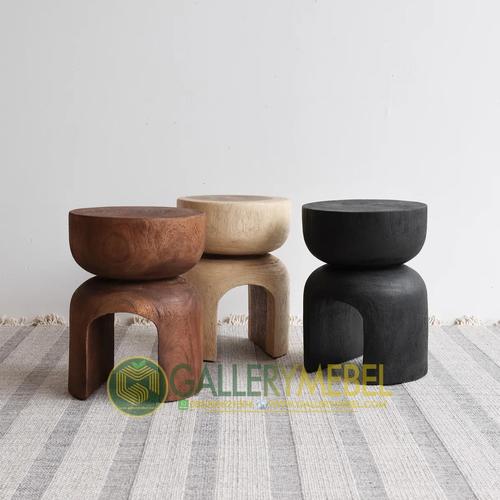 Jual Stool Unik Kayu Utuh - Kursi Puff Kayu Trembesi Solid - Side Table ...
