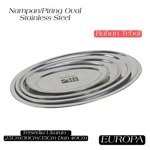 Promo Piring Oval Stainless Europa Piring Saji Ikan Lonjong Piring ...