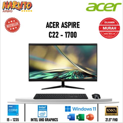 Jual ACER Aio Aspire C22-1700 I5 1235 8GB 512GB Windows 11+OHS 21.5 ...