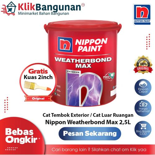 Jual NIPPON PAINT WEATHERBOND MAX 2,5L / CAT DINDING EKSTERIOR / CAT ...