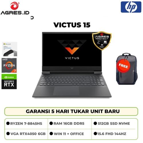 Promo HP VICTUS 15 Amd Ryzen 7 8845HS VGA RTX4050 6GB Ram 16GB SSD ...