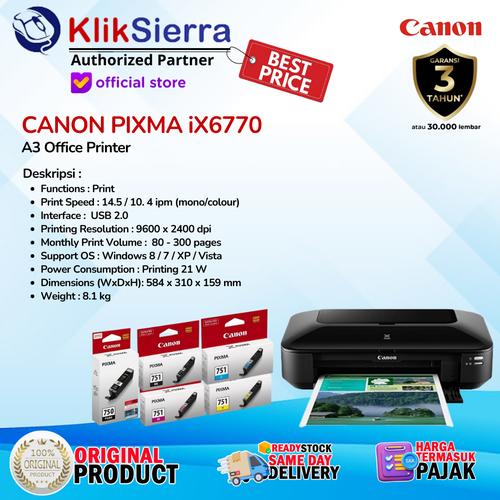 Jual Printer A3 Canon Pixma IX6770 IX-6770 Inkjet Resmi - Printer Only ...
