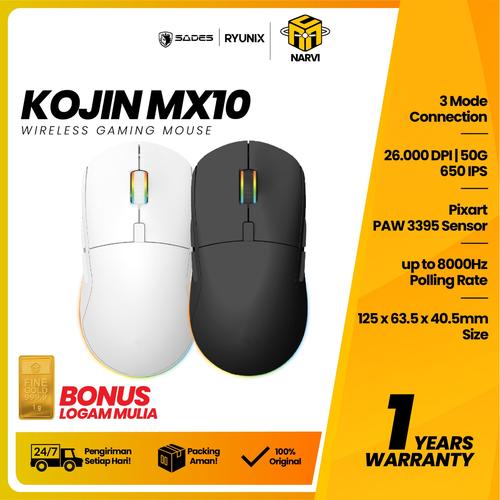 Jual Sades Ryunix Kojin MX10 | MX-10 Mouse Gaming 8K Wireless - Triple ...