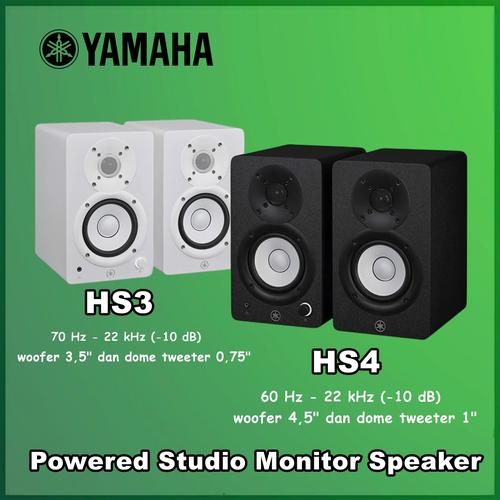 Promo Yamaha HS3 / HS4 Powered Studio Monitor Speaker HS 3 / HS 4 - HS 3 - WHITE Cicil 0% 3x ...
