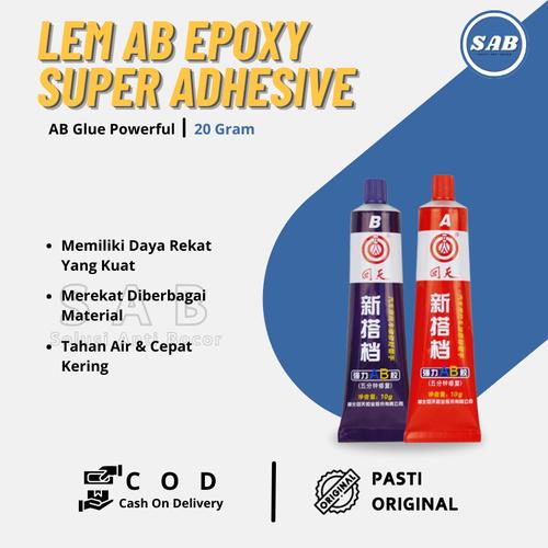 Promo Lem AB Epoxy Kuat Metal Casting Glue Lem Penambal Besi Steel ...