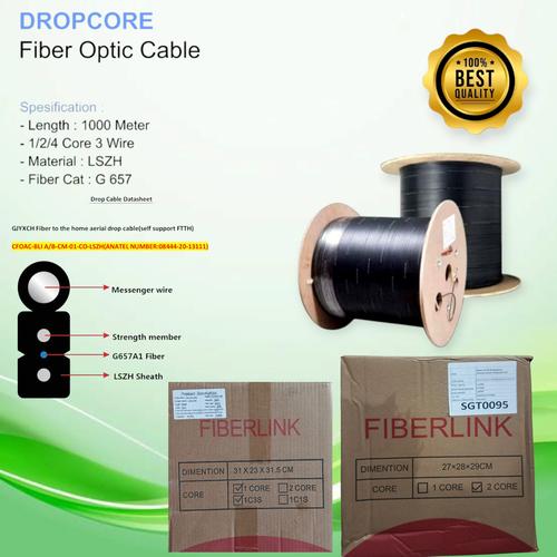 Jual kabel Fiber Optik Dropcore 1core 3seling FIBERLINK - Jakarta Barat ...