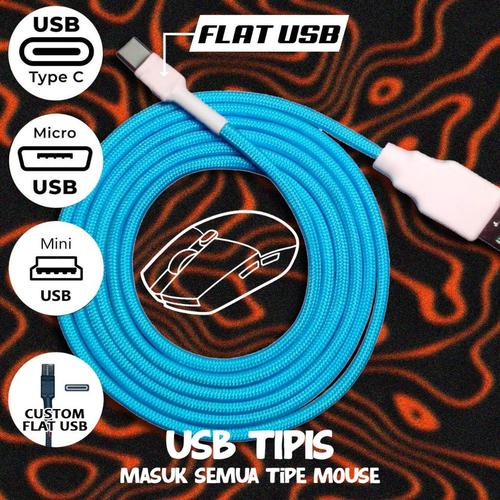 Jual Kabel Mouse USB Type-C & Micro usb & Mini usb Replacement Cable for gaming mouse with USB A ...
