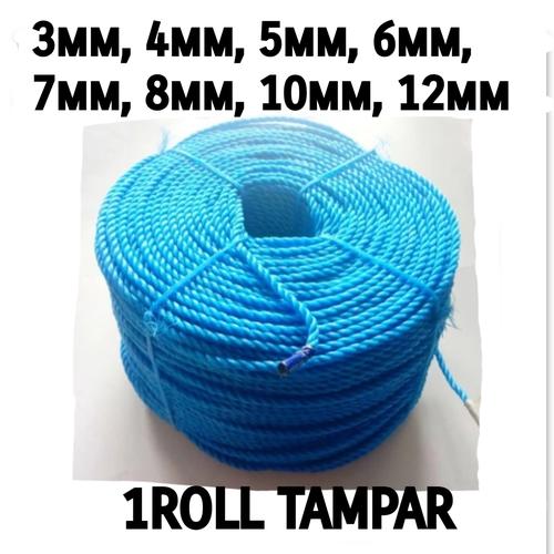 Jual 1 Roll Tali tampar 3 4 5 6 7 8 10 12 mm Tali ikat Tali tambang plastik - 6mm - Kota ...