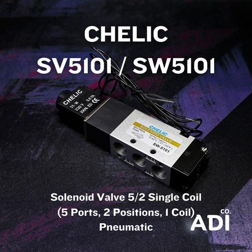Jual Chelic SV5101 / SW5101 Solenoid Valve 5/2 AC & DC 1/8inch - AC 220V - Kota Bandung - Adi Co ...