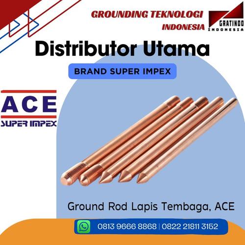 Jual Ground Rod Copper Bonded 3/4" x 3 Mtr, ACE Super Impex (Import ...