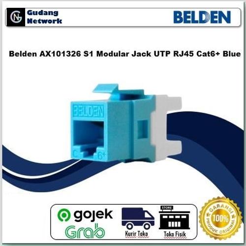 Jual Belden AX101326 S1 Modular Jack UTP RJ45 Cat-6+ Cat6+ Blue ...
