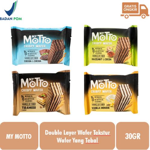 Jual Biskuit Wafer Double Cream My Motto 30gr - Tiramisu 30g - Kota ...