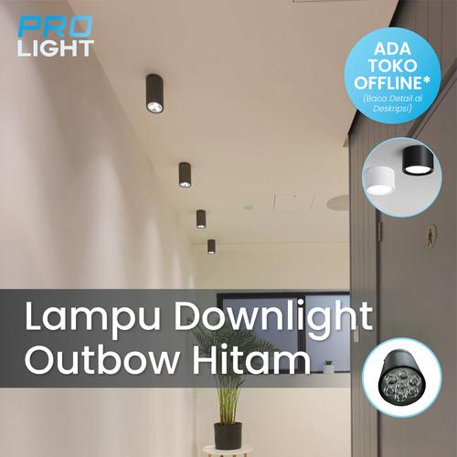 Jual Lampu Downlight LED Outbow Bulat 7/12 Watt Hitam - Donwlight Lamp ...