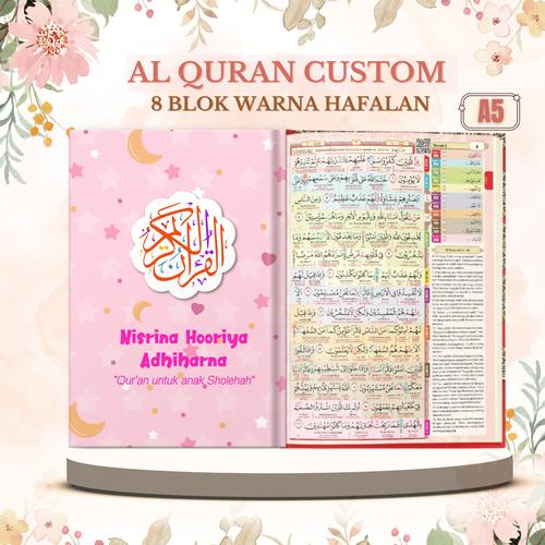 Promo Alquran Custom Hafalan | Quran Custom Nama tanpa PO | Quran A5 | 8 Blok Warna | Terjemah ...