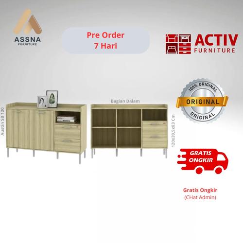 Jual Meja Samping / Sideboard Activ Austin SB 120 Amber Oak - Kab ...