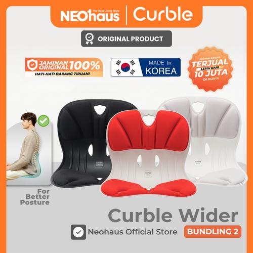 Promo CURBLE Posture Chair WIDER - Bundling 2pcs - BLACK + RED Cicil 0% ...