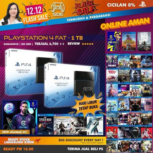 Promo PS4 FAT 1TB Ori dan Bergaransi/Playstation/PS 4 bukan Slim/Pro ...