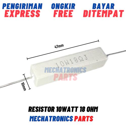 Jual resistor 10 watt 18ohm 18Ω - Kota Bandung - Mechatronics Store ...