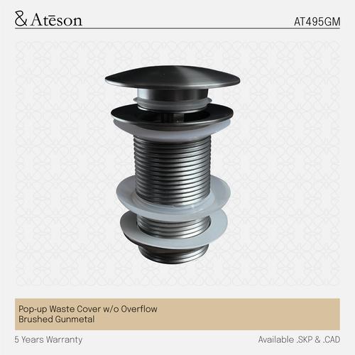 Jual ATESON AT495GM Afur Wastafel Tombol Gunmetal - Kota Denpasar ...