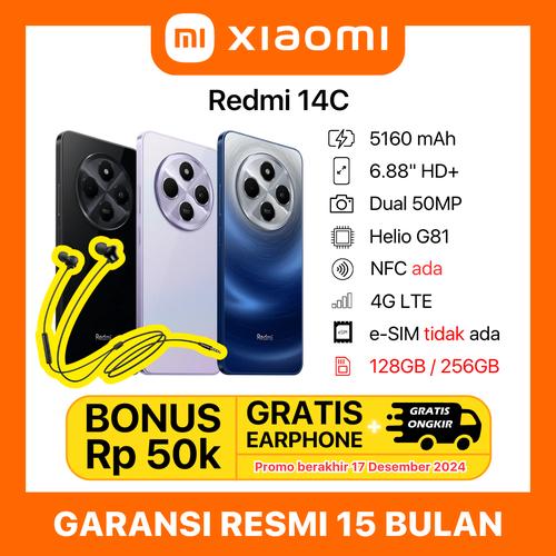 Promo Xiaomi Redmi 14C 6/128 8/256 RAM 6GB 8GB ROM 128GB 256GB - Blue ...