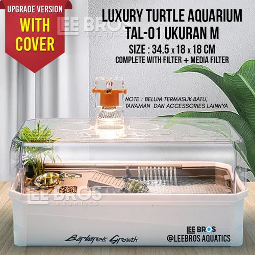 Jual Aquarium Kura Kura dengan Filter M Size / Kandang Kura Luxury TAL-01 - 01Hijau PaketA ...