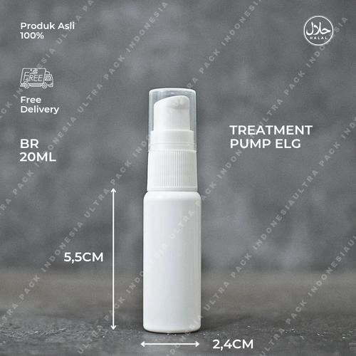 Jual BOTOL PET BR 20ML PUTIH + TREATMENT PUMP ELG PUTIH [ KEMASAN BOTOL ...