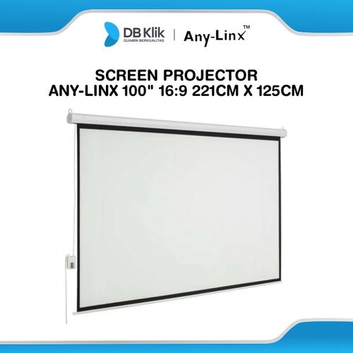 Promo Screen Projector Any-Linx 100" 16:9 221cm x 125cm Electric Screen ...