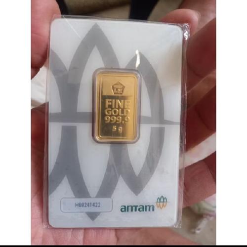 Jual EMAS ANTAM 5 Gram Certieye- press Abu abu-Logam Mulia - Kab ...