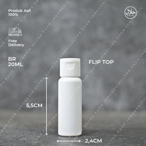 Jual BOTOL PET BR 20ML PUTIH & FLIP TOP PUTIH [ KEMASAN BOTOL FLIPTOP ISI ULANG ] - Kota ...