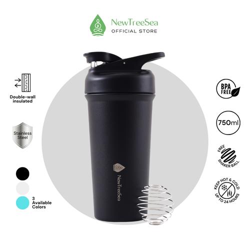 Promo Shaker Tumbler Stainless Steel 750ml - Hitam - Shaker Gym Bottle ...