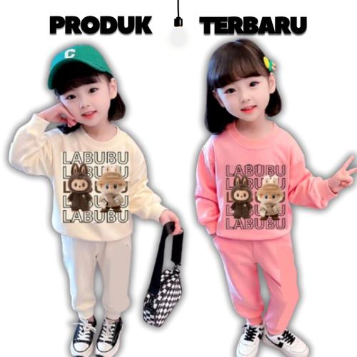 Jual Setelan Baju Labubu Anak Perempuan Usia 1 12 Tahun Viral Terbaru ...
