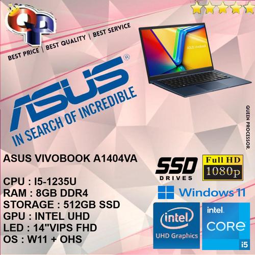 Jual LAPTOP ASUS VIVOBOOK 14 A1404VA VIPS551 I5-1335U 8GB DDR4 512GB ...