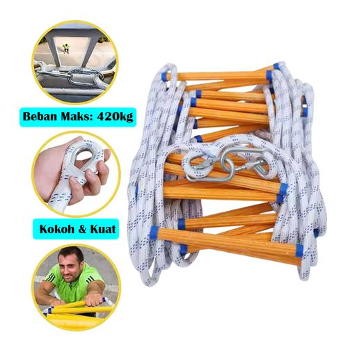 Jual Tangga Tali Kapal Gantung Darurat Fire Escape Ladder Portable 5M ...