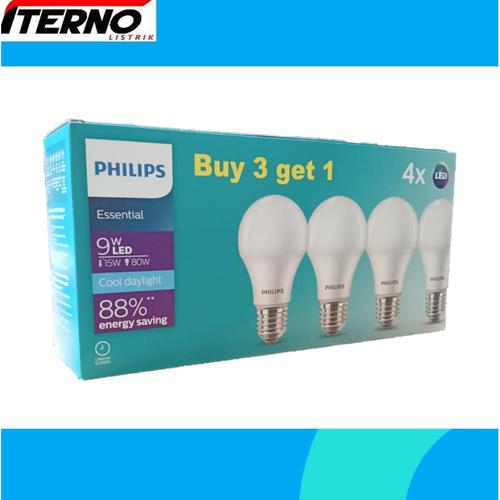Jual Lampu Philips LED bulbs 5W 7W 9W 11W Essential E27 6500K Putih ...