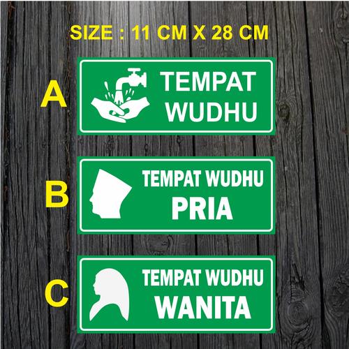 Jual Stiker Vinyl Rambu Tempat Wudhu Pria Wanita / Rambu Tempat Wudhu ...