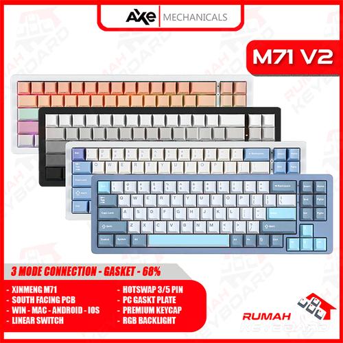Promo MECHANICAL KEYBOARD - XINMENG M71 V2 - 68% - GASKET - SOUTH - RGB ...