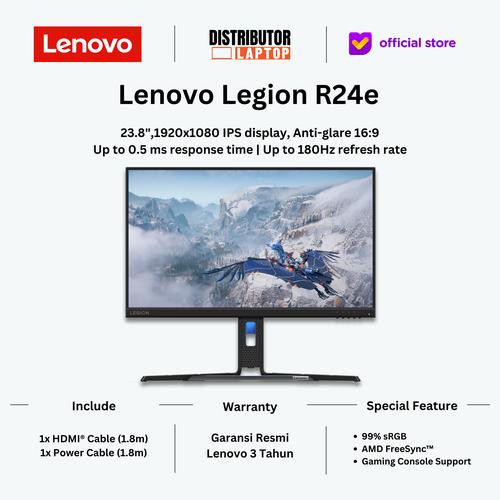 Promo Lenovo Legion R24e 24" IPS FHD 180Hz 0.5ms AMD FreeSync - Non ...