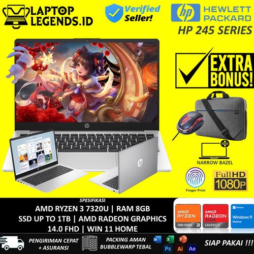 Jual Hp 245 G10 Amd Ryzen 3 7320u 8gb 1tb14.0 Full Hd Fingerprint Windows 11 Home Silver - 8GB ...