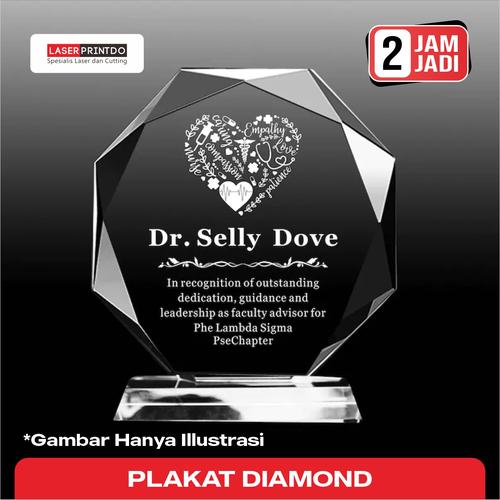 Promo Plakat Diamond 3D Akrilik Plakat Kristal Polos - Polos - Kab ...